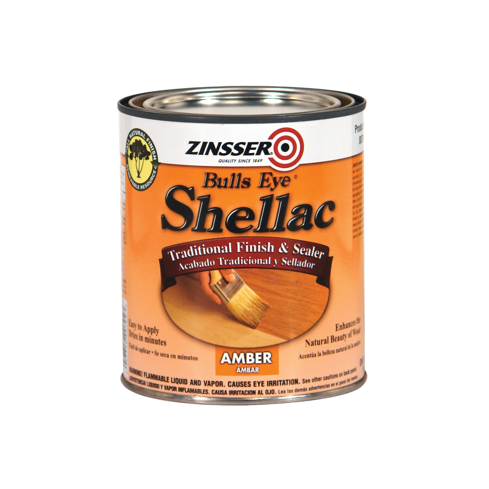 Zinsser Bulls Eye Shellac, Amber | Mid-Gloss Sealer